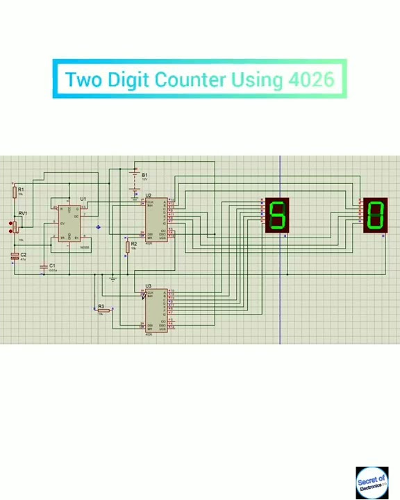 How to make Two digit counter using 4026 - YouTube