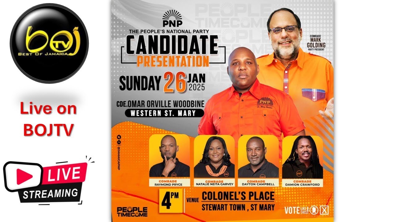 PNP Candidate Presentation | Omar Woodbine | St. Mary | Sunday January ...