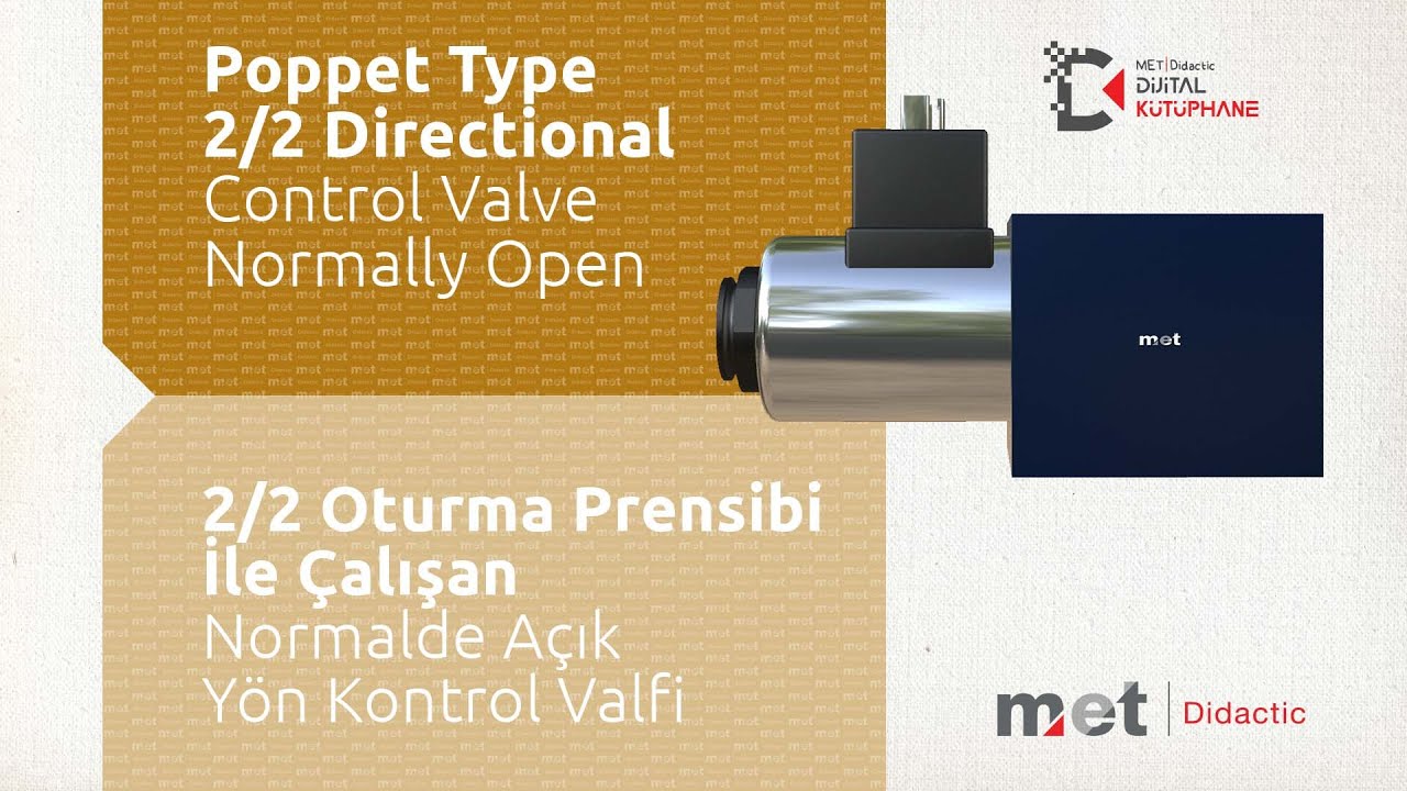 2/2 Oturma Prensibi İle Çalışan, Normalde Açık Yön Kontrol Valfi / 2/2 ...