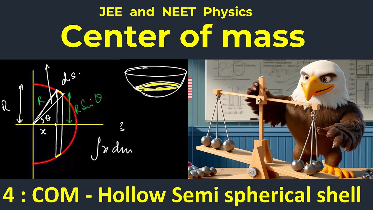 4. Center of mass of hollow semi spherical shell | IIT JEE Physics ...