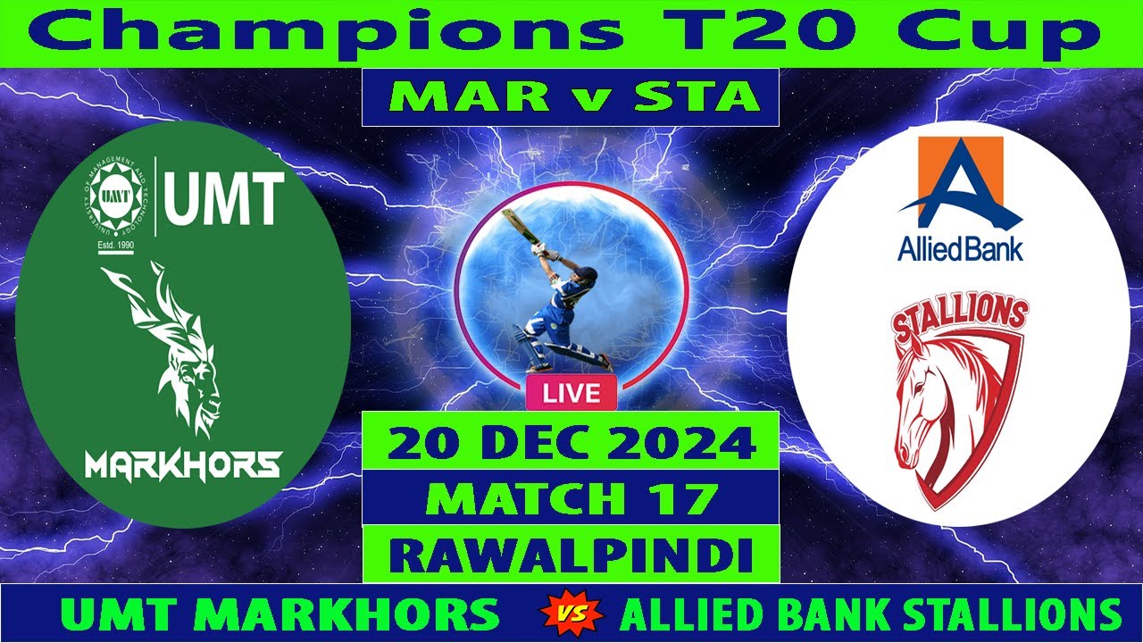 UMT Markhors vs ABL Stallions | MAR vs STA | Match 7 of Champions T20 Cup 2024 | Cricket Info ...