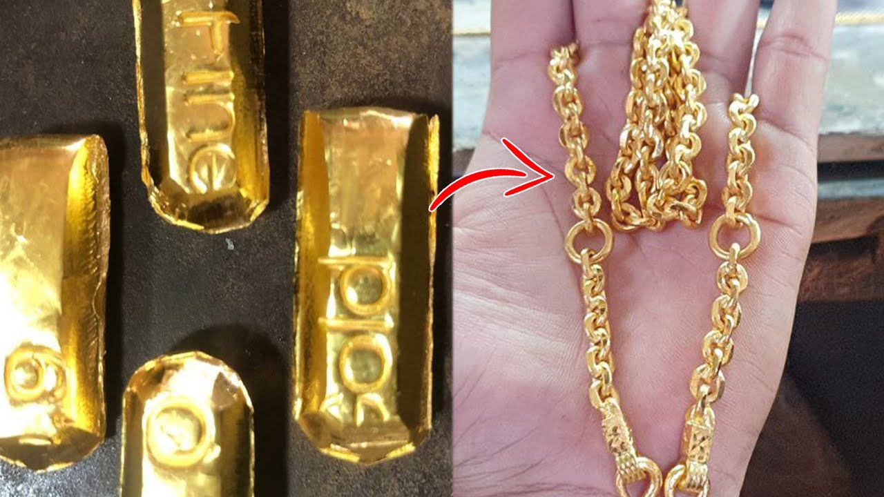 Making a 1 Kilo Gold Cuban Link Chain - This Process is Insane ...
