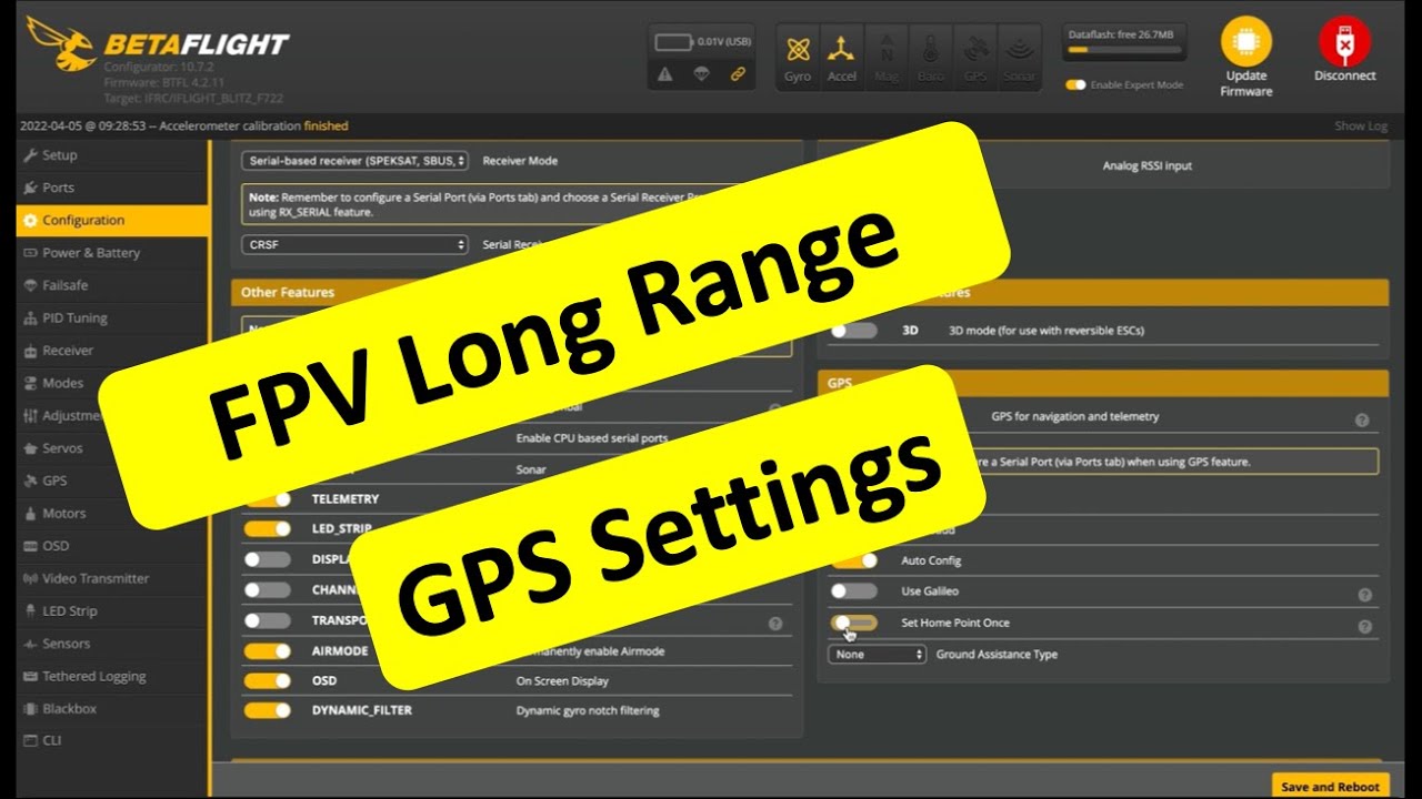 iFlight Chimera 7 Pro - Setting GPS untuk Long Range (GPS Rescue) - YouTube