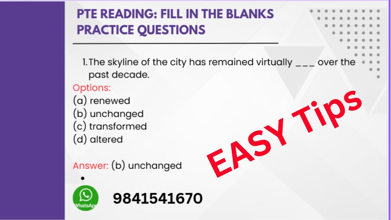 Fill in the BLANKS pte reading and writing tips|| Collocations for pte reading & writing # ...