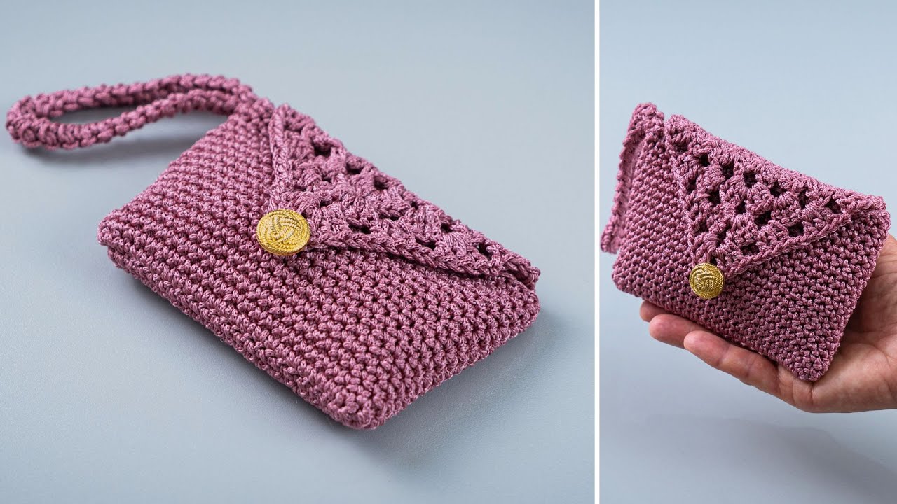 Easy crochet seamless crochet wallet for beginners! - YouTube