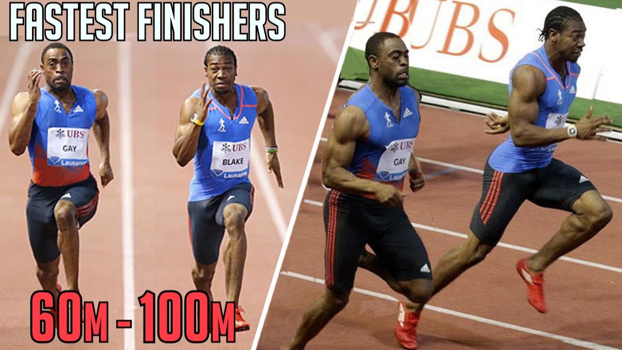 Top 15 Fastest Finishers in 100m Sprinting History - YouTube