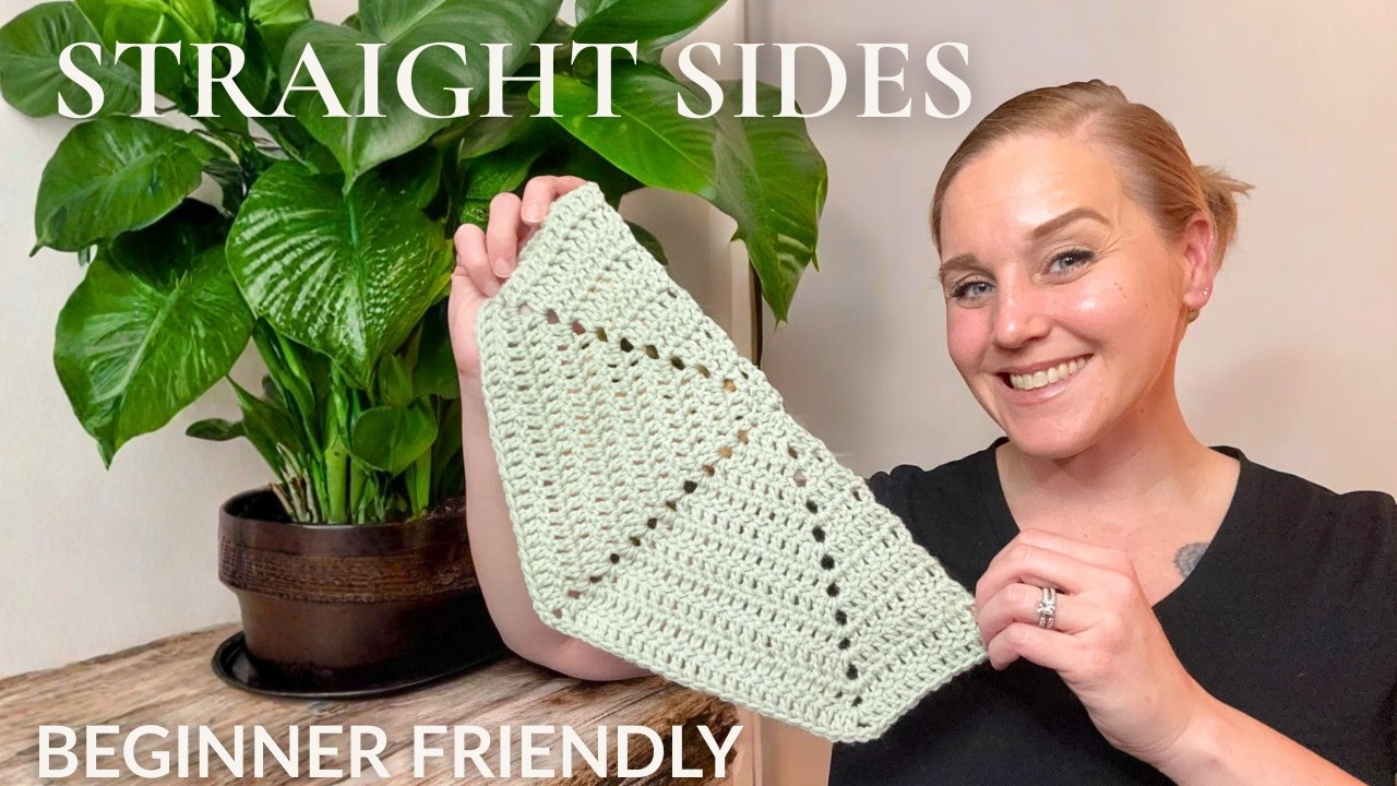How to Crochet a Half Hexagon (For Perfect Straight Edges!) - YouTube