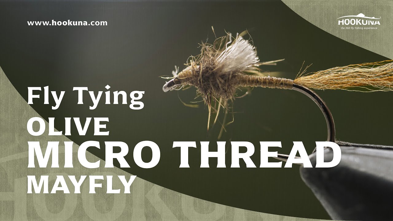 Fly Tying | How to tie an Olive micro thread mayfly - YouTube