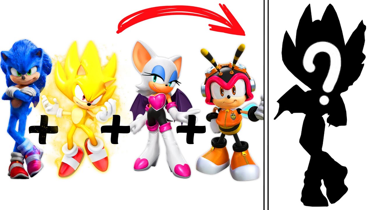 Upgrading SUPER SONIC from Rouge the Bat, Movie Sonic and Charmy Bee ...