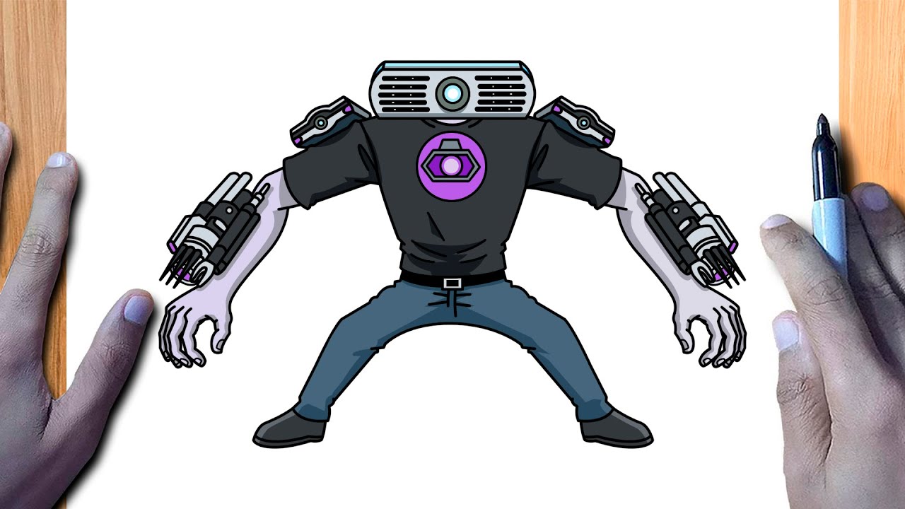 COMO DIBUJAR A TITAN PROJECTORMAN DE SKIBIDI TOILET - YouTube