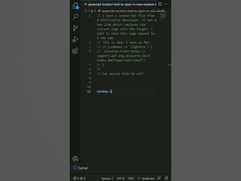window.open - JavaScript: location.href to open in new window/tab? - YouTube