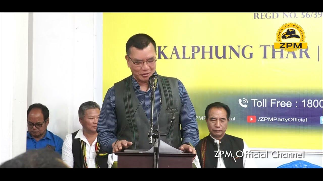 Pu Vanlalhlana, MLA | ZPM Chhung Inkhawm thusawi | April 24, 2023 - YouTube