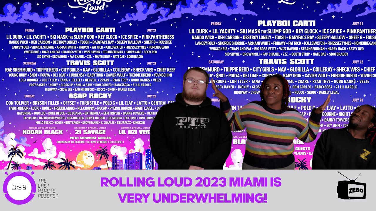 ROLLING LOUD 2023 MIAMI LINEUP IS UNDERWHELMING | The Last Minute ...