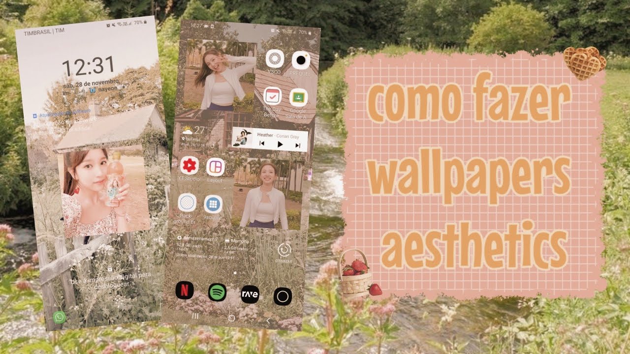TUTORIAL- COMO FAZER WALLPAPERS AESTHETICS. 🧺 - YouTube