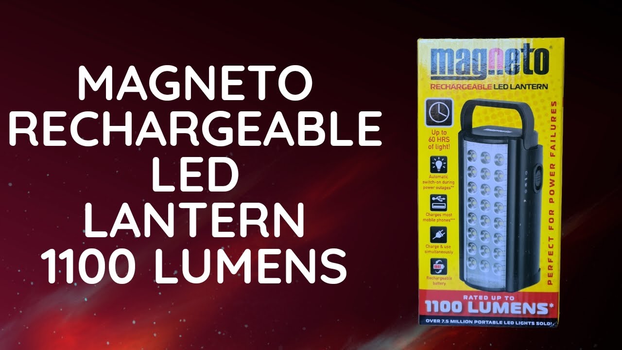 Magneto Rechargeable LED Lantern 1100 Lumens Unboxing - YouTube