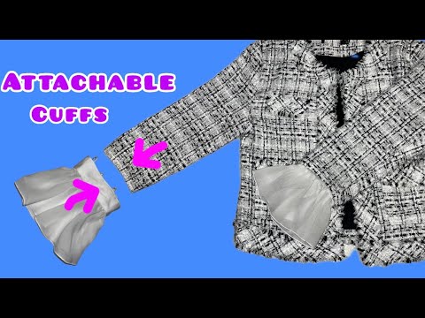 How to Make an Attachable Cuffs on your Jacket | DIY By Ritzy | - YouTube