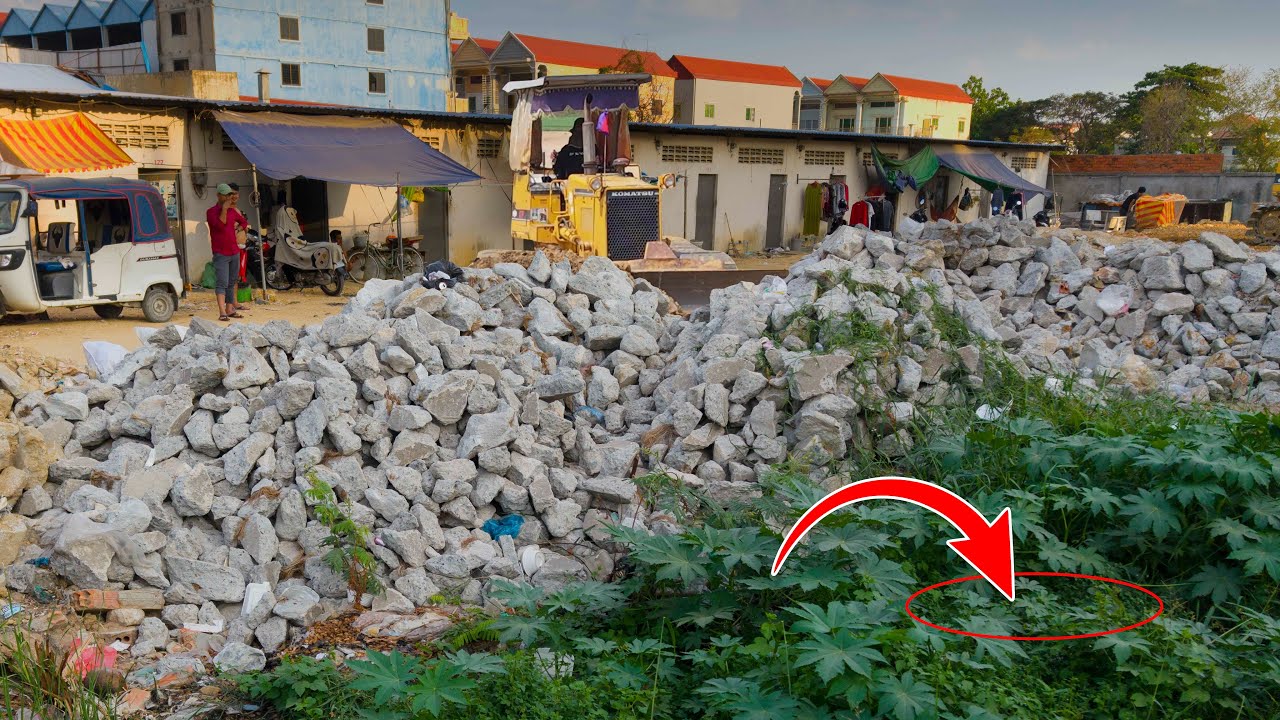 Amazing Trash Cleanup! Skilled Dozer D31 Pushing Garbage with 5Ton Dump ...