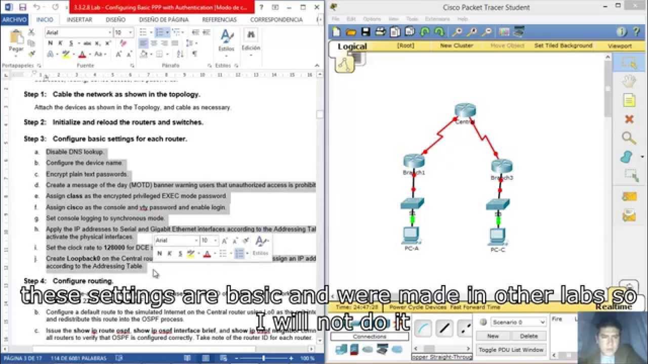 2.3.2.7 - 3.3.2.8 Lab - Configuring Basic PPP with Authentication - YouTube
