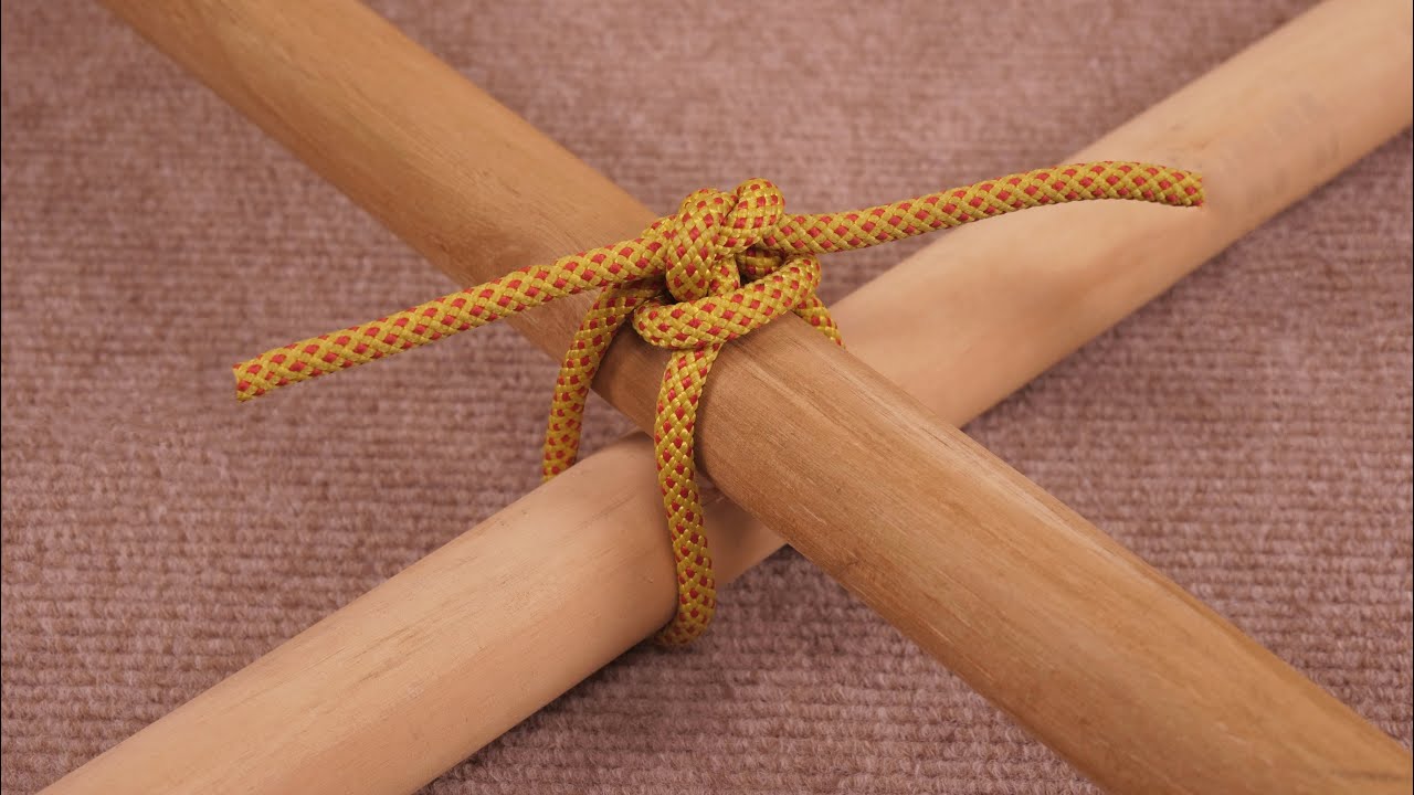 Practical and simple cross knot, cross fixed knot - YouTube