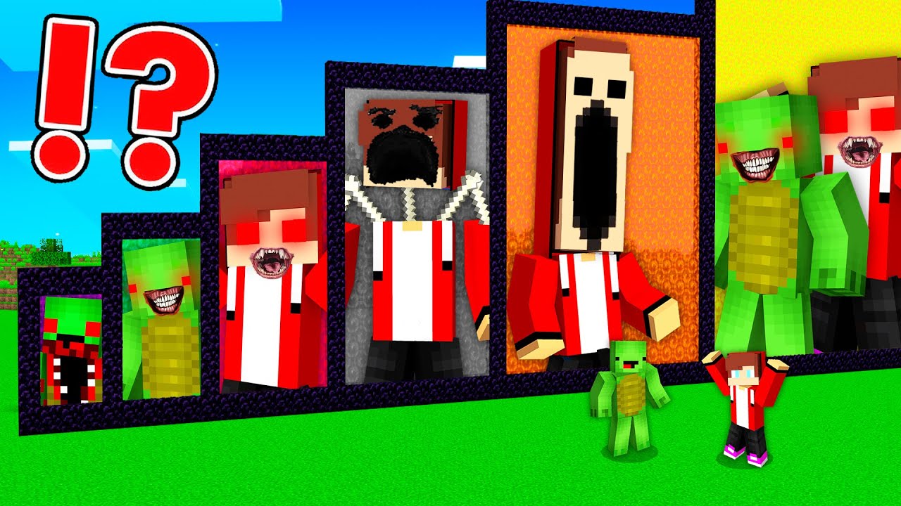 JJ and Mikey Found Scary Maizen Portals in Minecraft Mimic challenge ...
