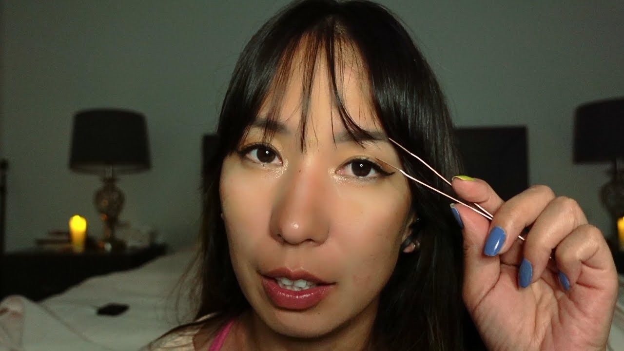 ASMR plucking your eyebrow in Mongolian АСМР Монгол - YouTube