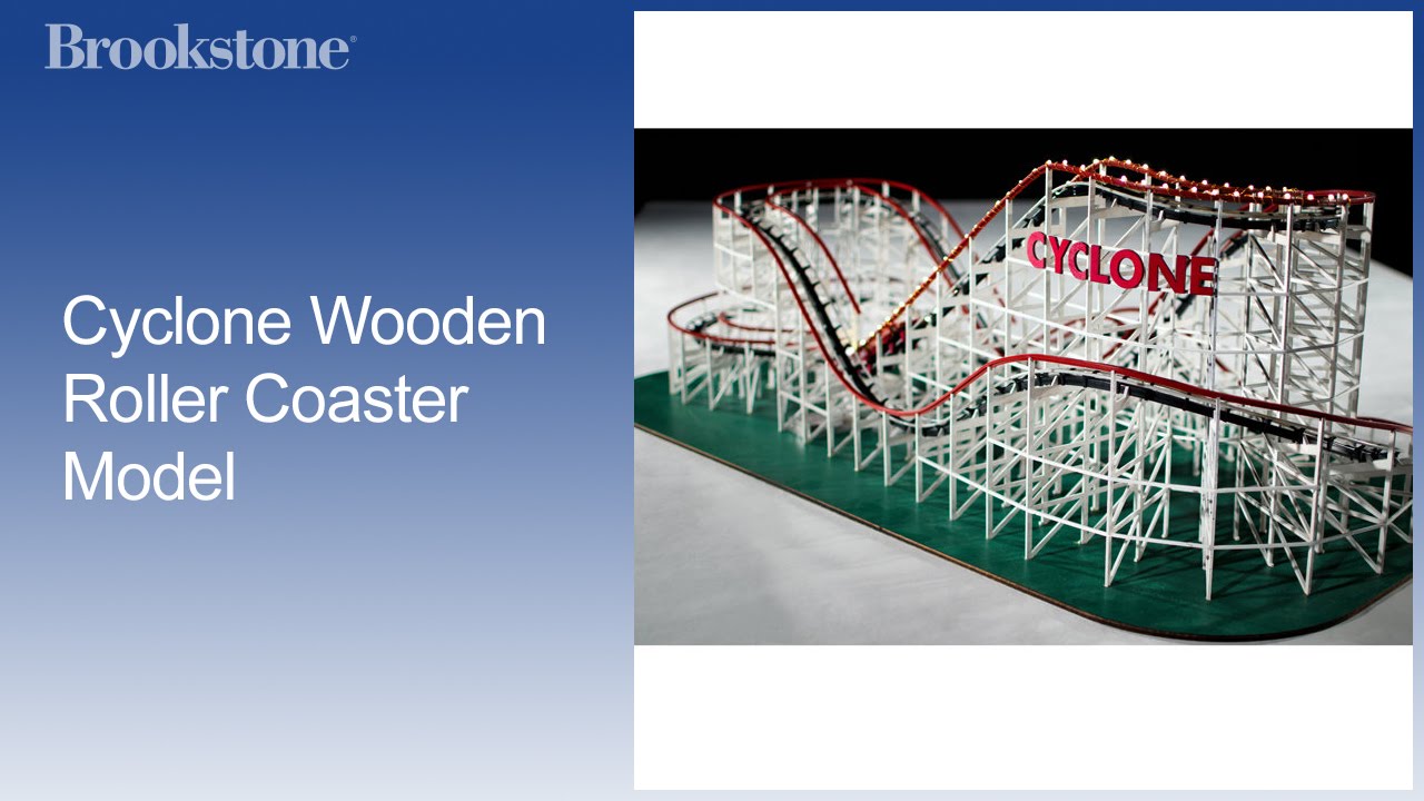 Cyclone Wooden Roller Coaster Model - YouTube