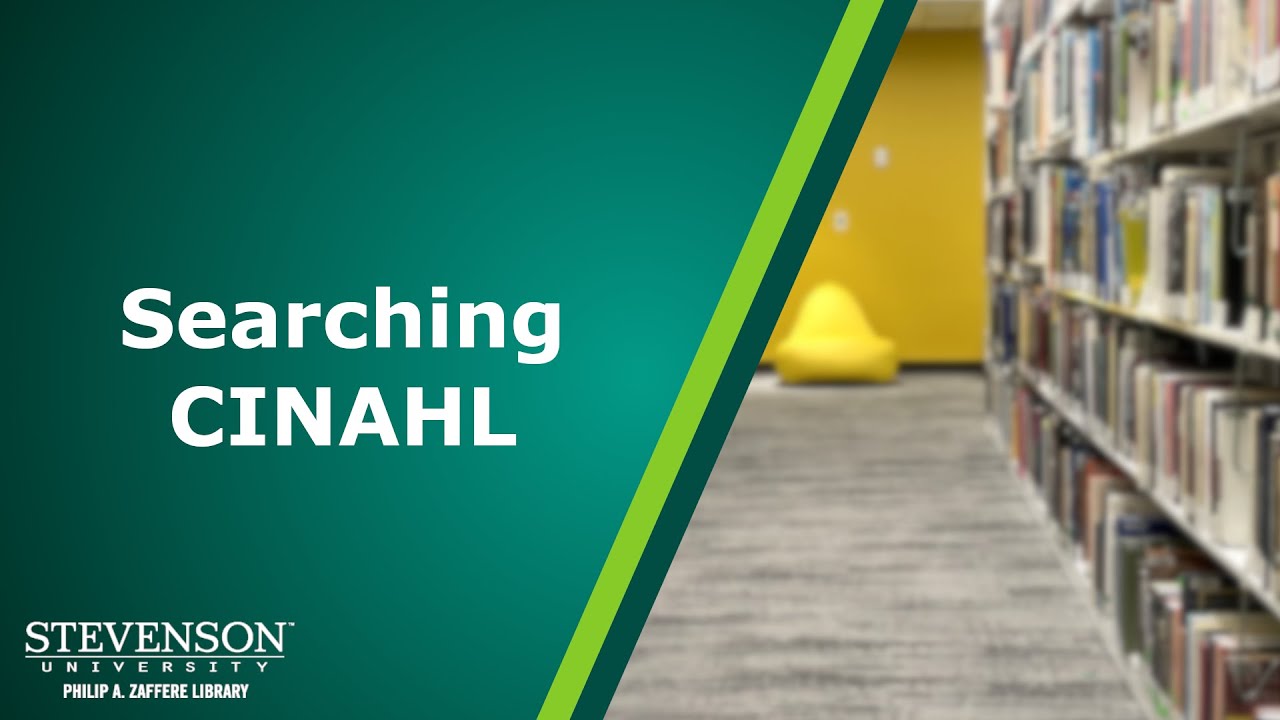Searching CINAHL - YouTube