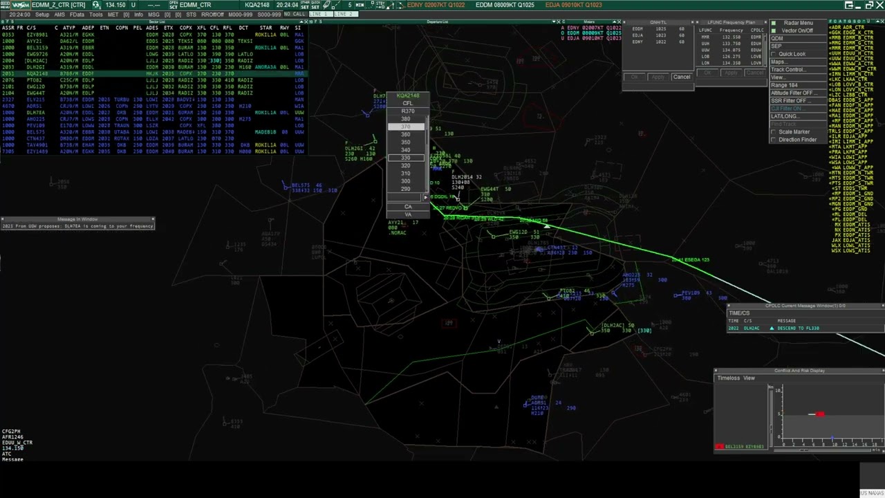 München Radar (Zugspitze Sector) - VATSIM ATC - YouTube