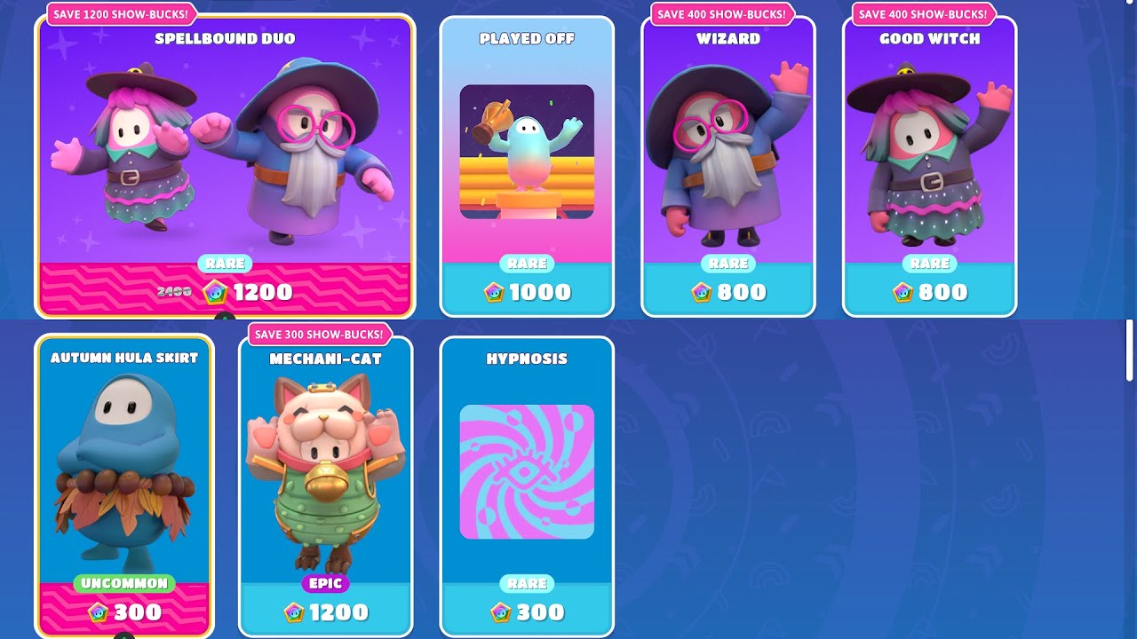 Fall Guys - Daily Item Shop - Sep. 7, 2022 - Wizard, Good Witch ...