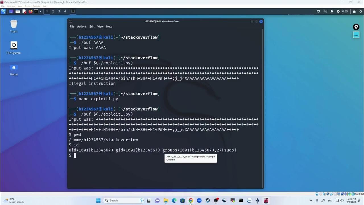 Khai thác lỗi Stack-based Buffer Overflow bên ngoài môi trường gdb - YouTube