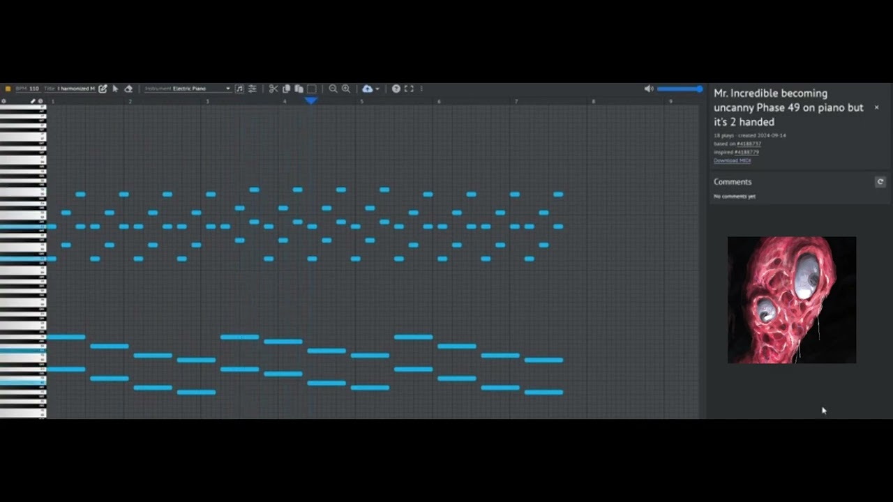 I harmonized Mr. Incredible becoming uncanny Phase 49 on piano but it's ...