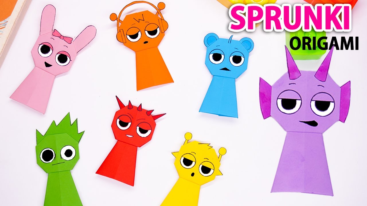 Easy Origami Paper Sprunki Incredibox || How to Make Sprunki Bookmark ...