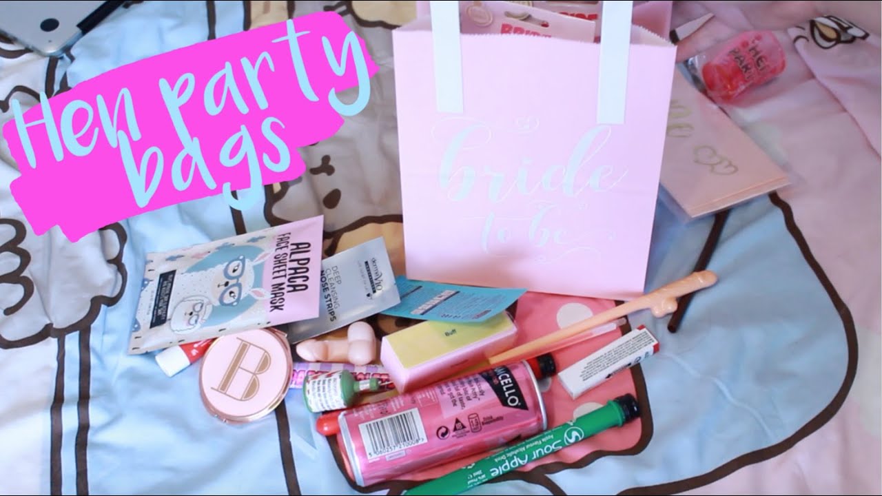 Hen party Bachelorette gift bags - YouTube