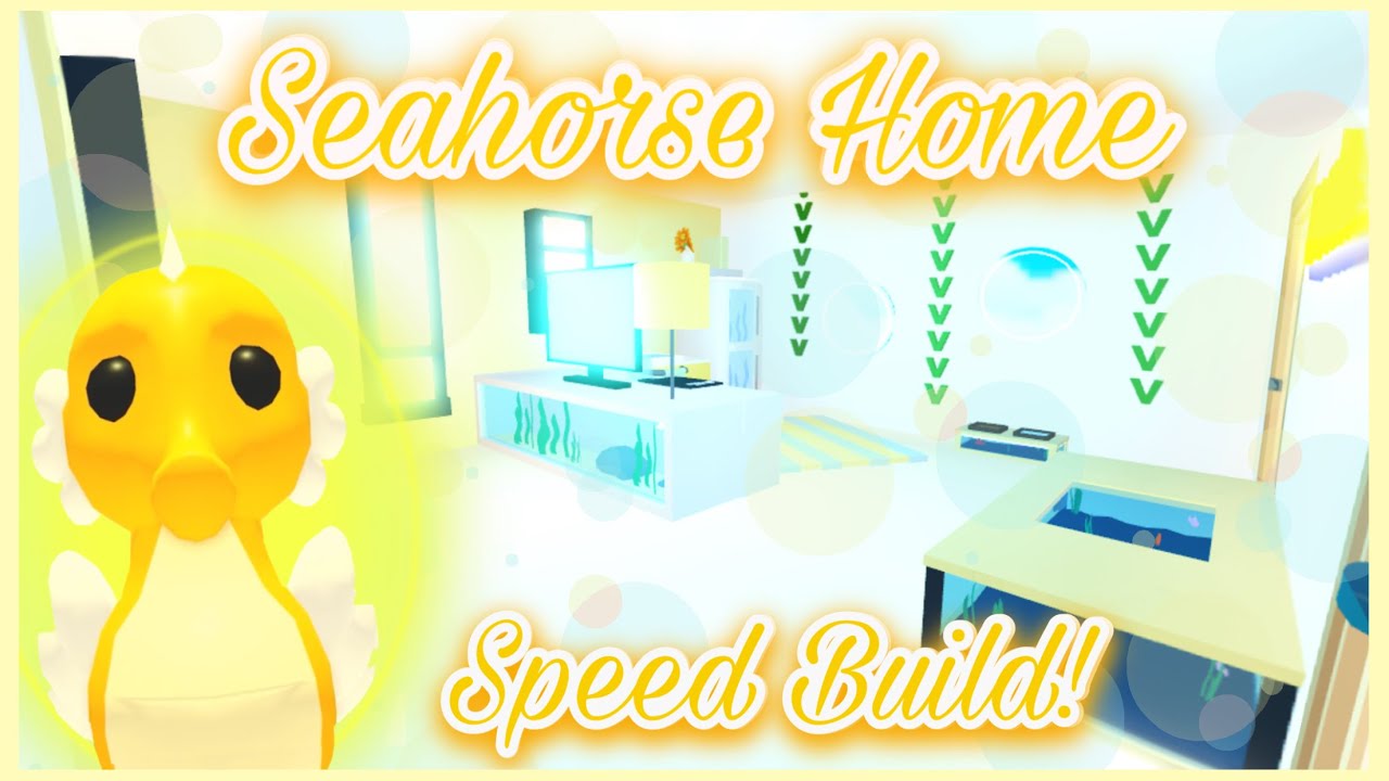 Seahorse Home - Tiny Home Adopt Me 💛 Speed Build (Ocean Egg Theme ...