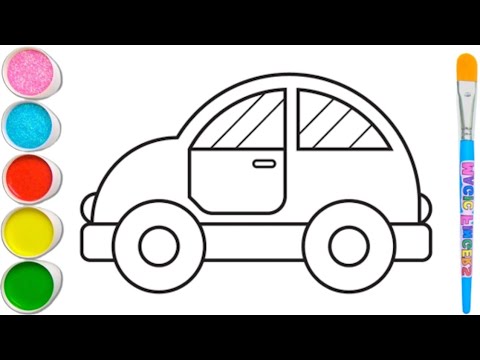 Draw a Easy Car Drawing,Painting and Colouring for kids and toddlers ...