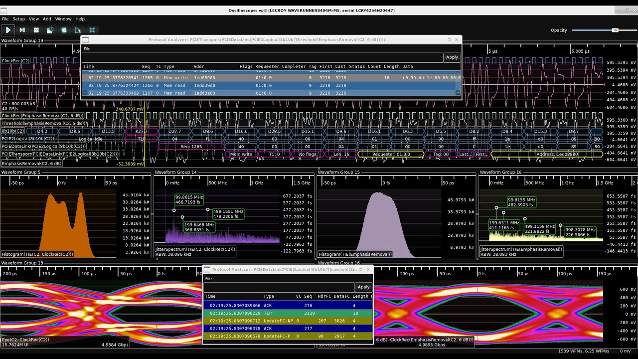 Serial data analysis with glscopeclient: PCIe decode and signal ...