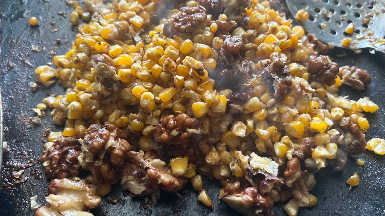 How I make dry walnut corns snacks |easy tea time snacks|No deep fry ...