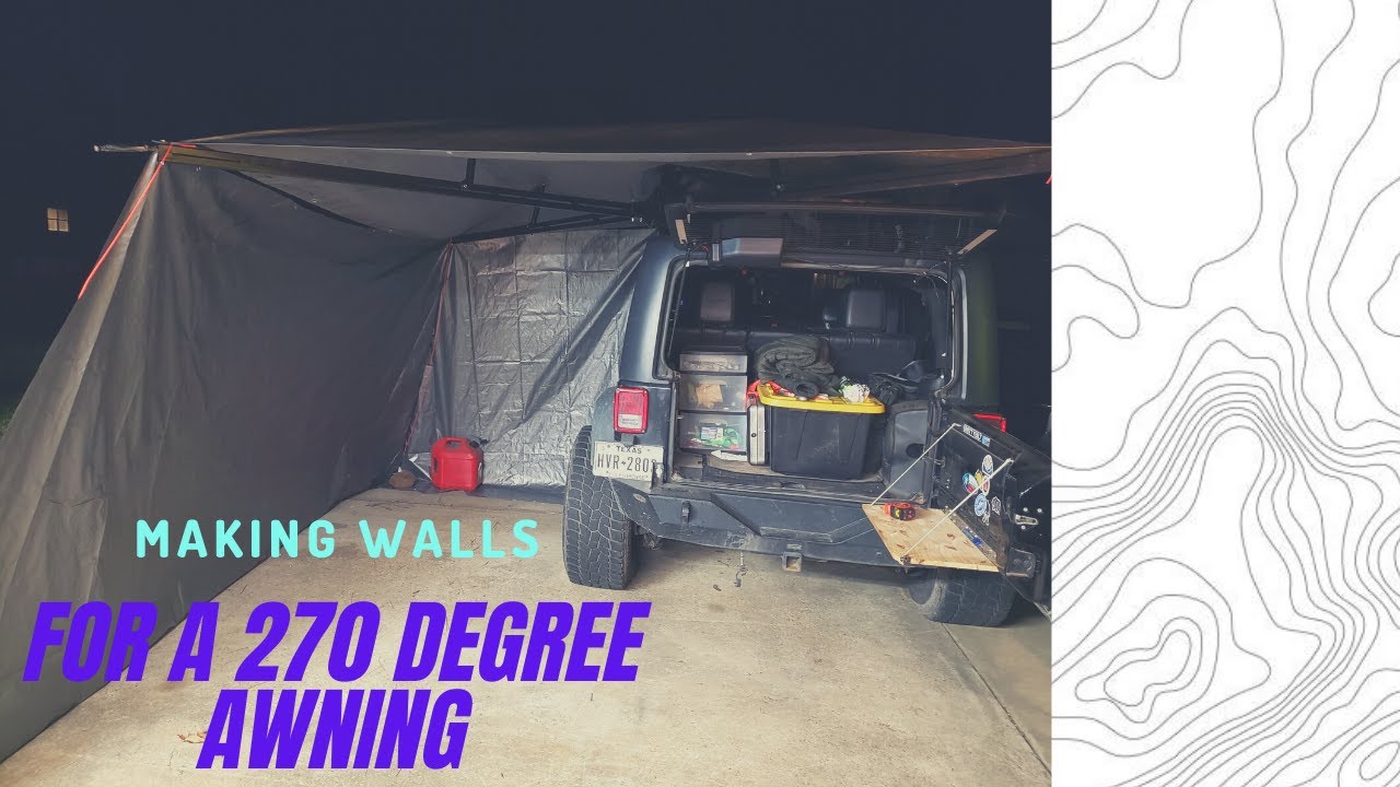 How to make walls for your 270 degree DIY awning! - YouTube