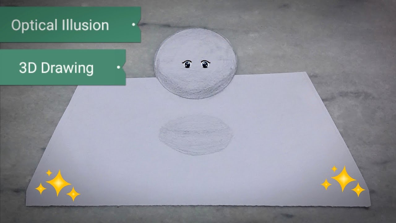 How to draw shadow of an object on paper | Ball optical illusion⚪ | 3D ...