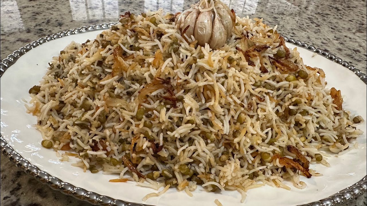 Afghan Mash pulao Mung beans rice😋 خوشمزه ترين ماش پلو به روش ذايقه ...