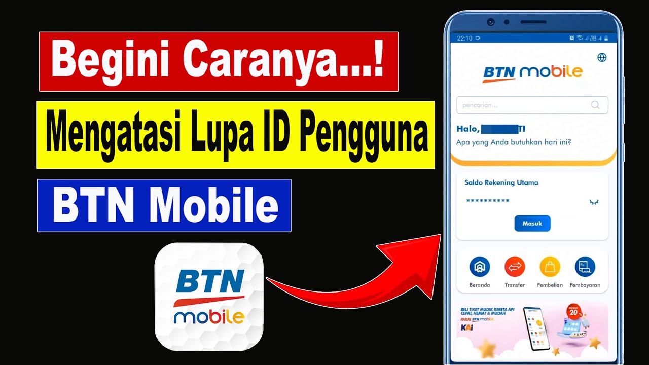 cara mengatasi lupa id pengguna btn mobile - YouTube