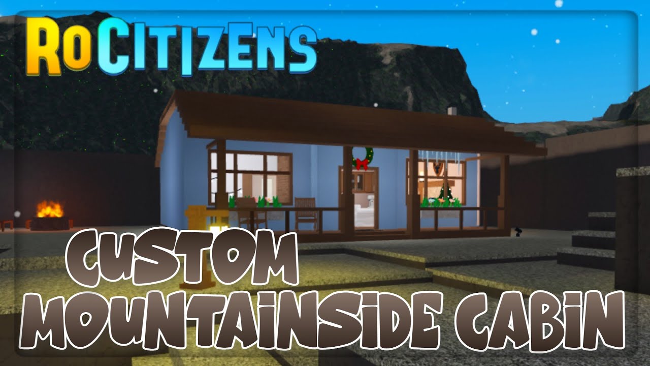 RoCitizens Custom Mountainside Cabin + Waterfall! - YouTube