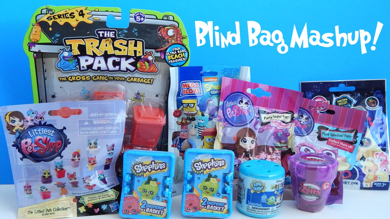 Blind Bag Mash Up Shopkins LPS Spongebob Disney Mashems Zelfs MLP Trash ...