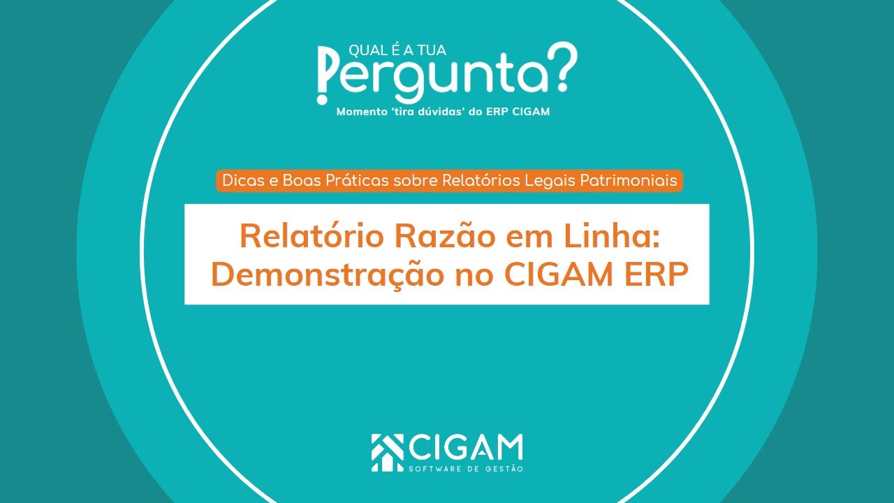 MTD - Relatório Razão em Linha: Demonstração no CIGAM ERP - YouTube