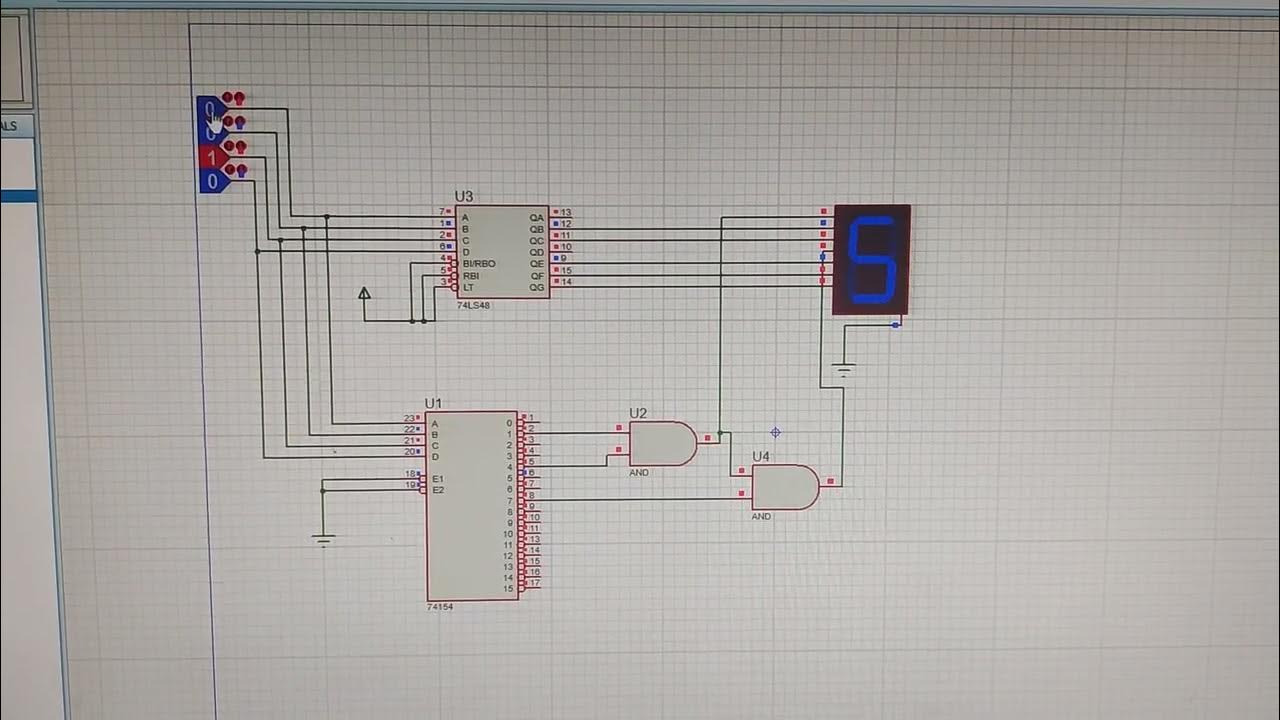 Simulation 7_Segment Display using BCD_Decoder & a 4to16 decoder - YouTube