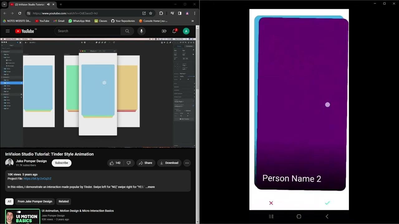 React native tinder swipe - YouTube