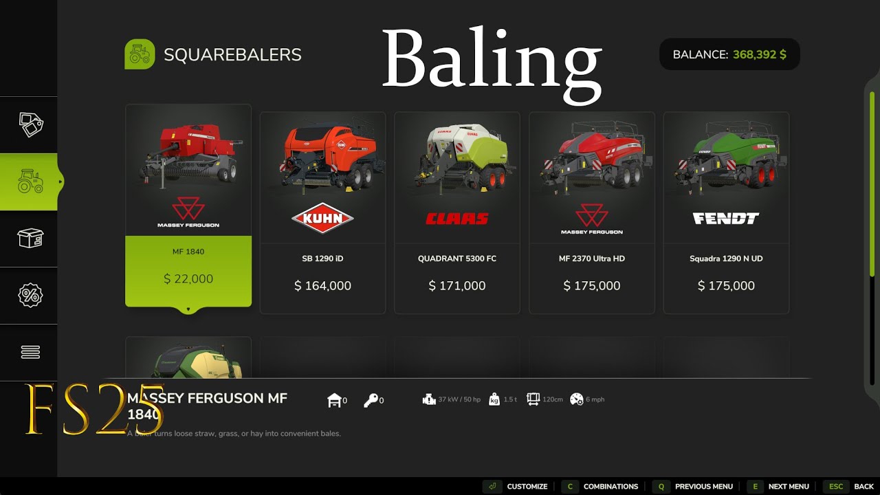 FS25 All of the Base Game Baling Equipment - YouTube