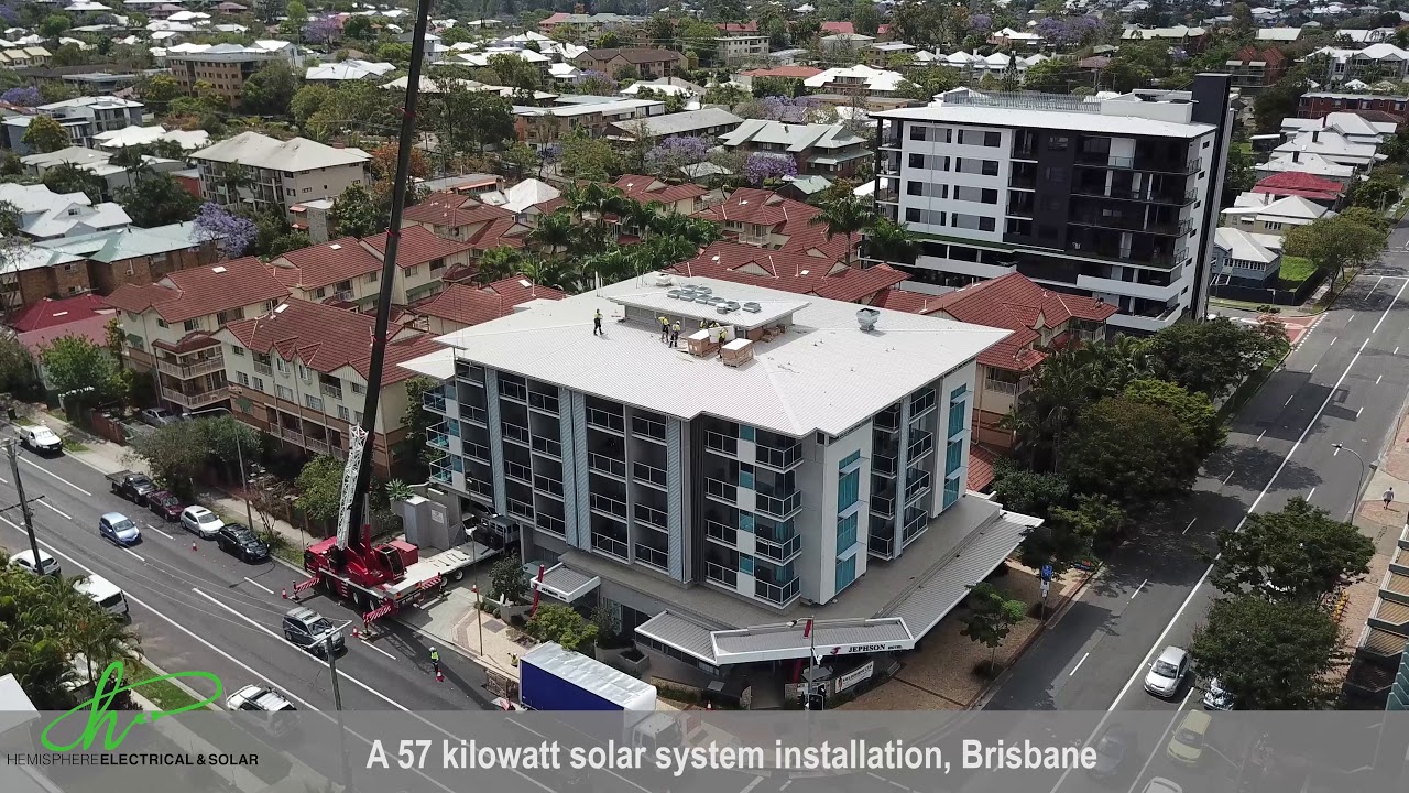 Solar Panel Rooftop installation at Jefferson Hotel - YouTube
