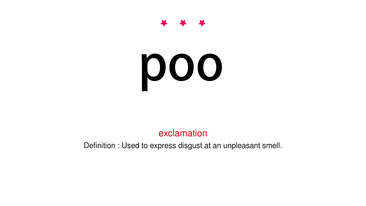 How to pronounce poo - Vocab Today - YouTube