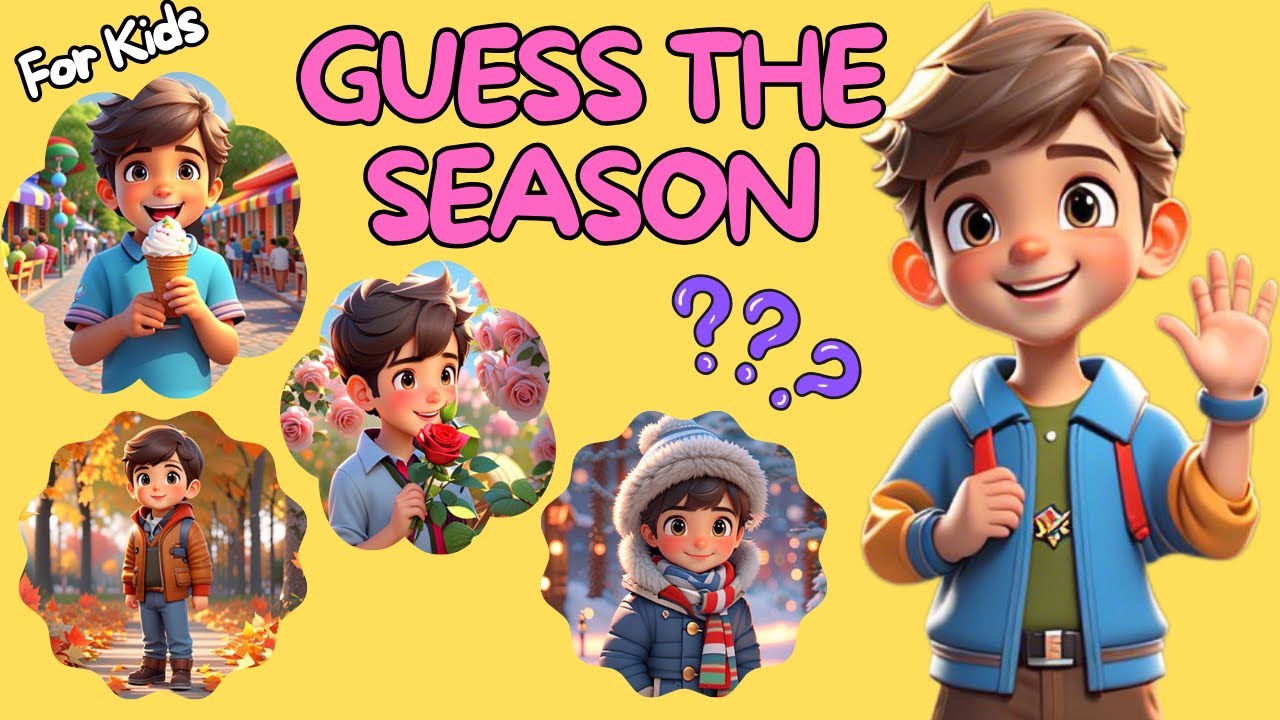 ☃️⛱️GUESS THE SEASON QUIZ FOR KIDS | LEARN 4 SEASON ENGLISH VOCABULARY ...
